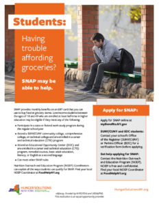 SNAP Flyer for Students - Hunger Solutions New York