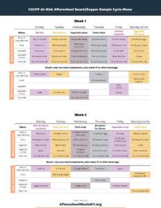CACFP Sample Cycle Menu - Hunger Solutions New York